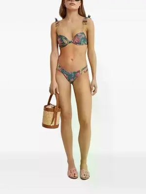 DEL MAAR Del Mar Ceiri Floral-print Bikini Top With Braided Straps