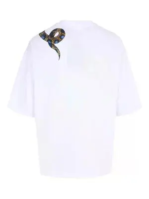 Roberto Cavalli Snake-print T-shirt - White