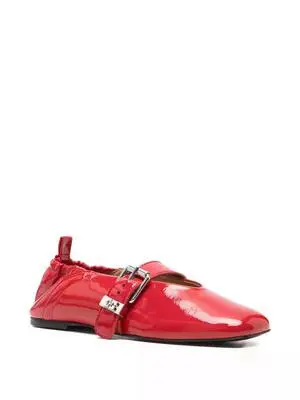 GANNI Buckled Ballet Flats