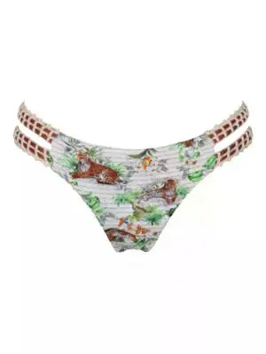 DEL MAAR Del Mar Kuchi Crochet Detail Bikini Bottoms - White
