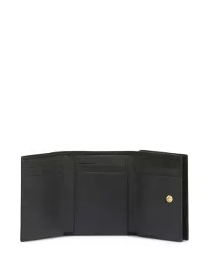 Marni Embroidered-flower Trifold Wallet - Black