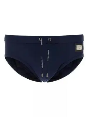Dolce & Gabbana Dolce & Gabbana Logo Plaque Swim Briefs Blue