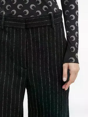 Kenzo Palazzo Pinstripe Trousers - Black