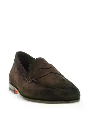 Santoni Carlos Suede Loafers - Brown