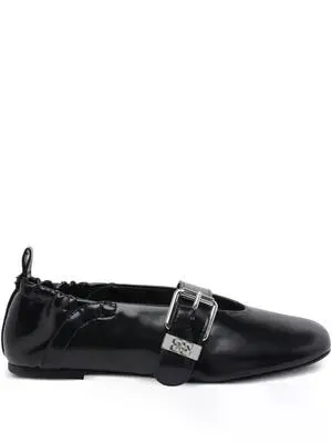 GANNI Sue Ballet Flats With Buckle Detail