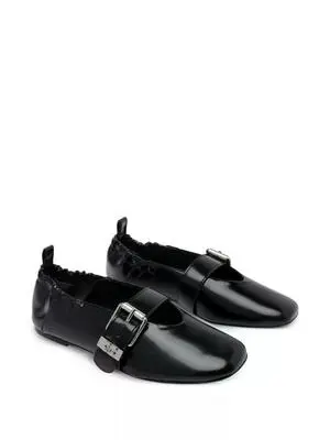 GANNI Sue Ballet Flats With Buckle Detail