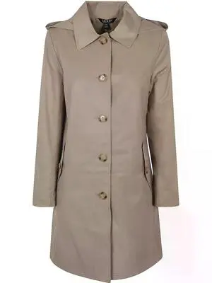 Ralph Lauren Single-breasted Coat With Detachable Hood
