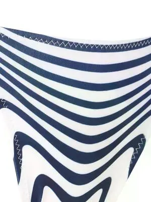 JEAN PAUL GAULTIER Striped Lace-up Bikini