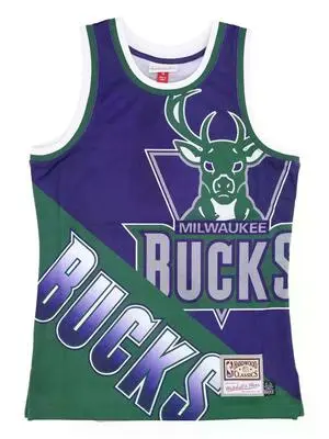 Mitchell & Ness Milwaukee Bucks Big Face Tank Top - Purple