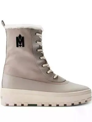 Mackage Hero Logo-embellishment Lace-up Boots - Neutrals