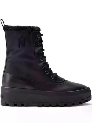 Mackage Logo Embellished Lace-up Boots - Black