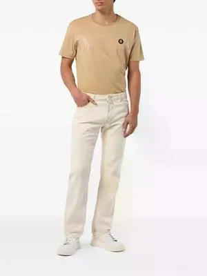 BILLIONAIRE Embroidered Pocket Jeans - Neutrals