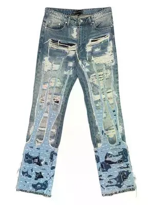 WHO DECIDES WAR Buttoned Jeans - Blue