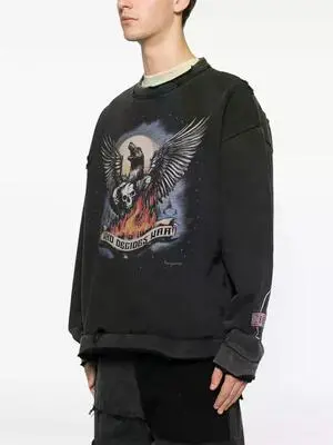 WHO DECIDES WAR Graphic Distressed Sweatshirt