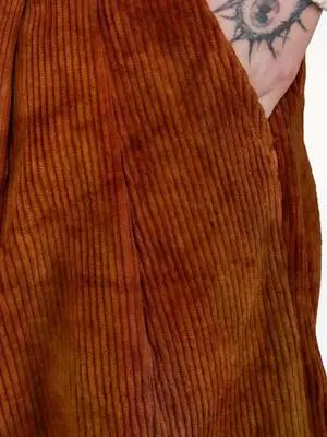 STORY MFG. Corduroy Patch Trousers - Brown
