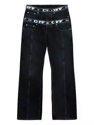 Off-White Logo Band Skate Jeans
