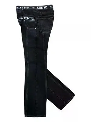 Off-White Logo Band Skate Jeans