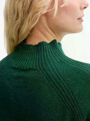 TWINSET Ribbed Turtleneck Sweater - Green