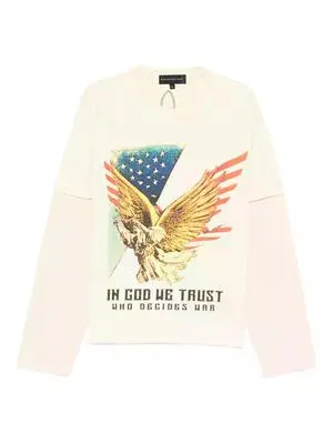 WHO DECIDES WAR Eagle Graphic Long-sleeve Sweatshirt