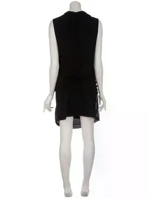 Sharon Wauchob Cotton And Silk-mix Mini Skirt With Mesh Detail - Black