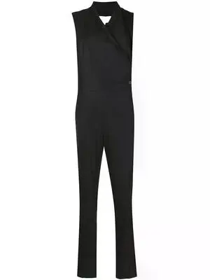 MAISON MARGIELA Wool Blend Sleeveless Wrap Jumpsuit - Black
