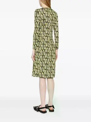 Prada Abstract Print Silk Wrap Dress
