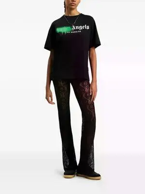 Palm Angels Spray City Los Angeles Dripping Logo T-shirt - Black