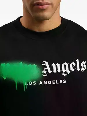 Palm Angels Spray City Los Angeles Dripping Logo T-shirt - Black