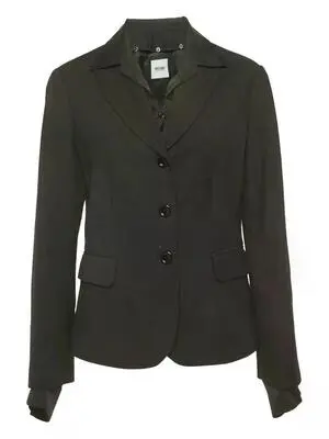 Moschino Crepe Detachable-collar Jacket - Black