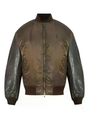 ALLSAINTS Myler Bomber Jacket With Leather Sleeves