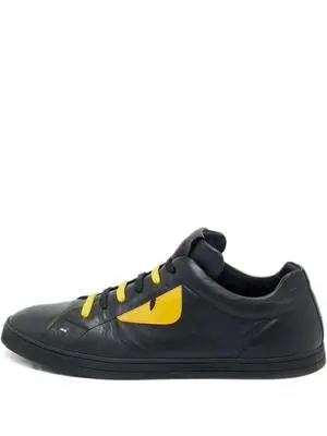 Fendi Monster Eye Leather Sneakers
