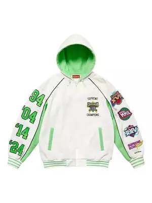 Supreme Graphic Print Zip Hooded Sweatshirt