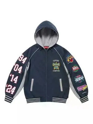 Supreme Playoffs Zip-up Hooded Sweater - Blue