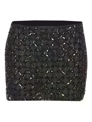 Liu Jo Embroidered Mini Skirt With Zip Closure - Black