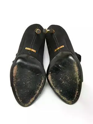 TOM FORD 110mm Satin Open-toe Booties With Velvet Detail