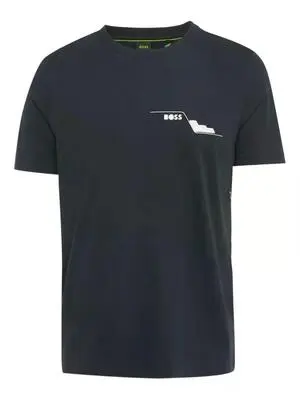 BOSS Logo-detail T-shirt - Blue
