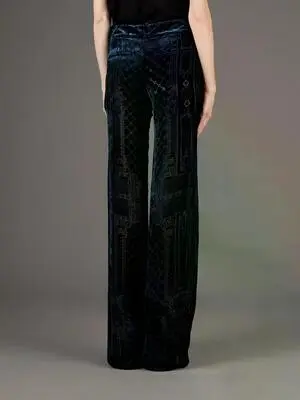 Balmain Brocade Wide Leg Trousers