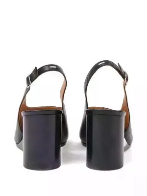 MAISON MARGIELA Tabi Wedge Leather Pumps - Black