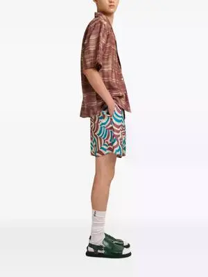 Marni Logo Swim Shorts - Neutrals