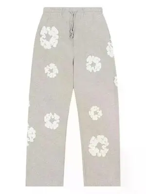 DENIM TEARS Wreath-print Track Pants - Grey