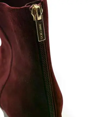 JIMMY CHOO Suede Ankle Boots With Rear Zip Fastening