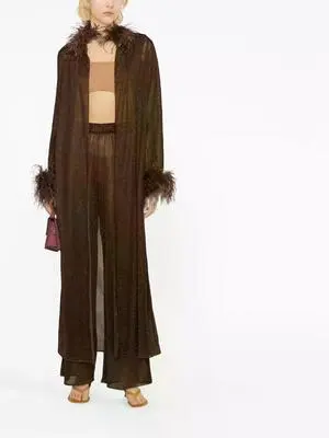 Oseree High-waisted Lurex Trousers