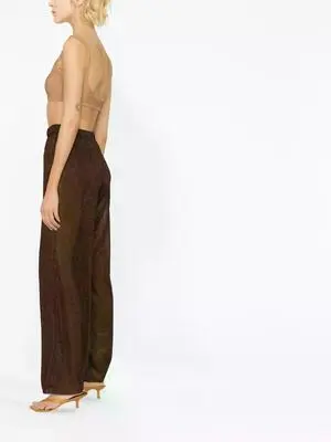 Oseree High-waisted Lurex Trousers
