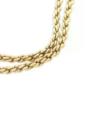 Dior Tone Crystal Logo Detail Necklace