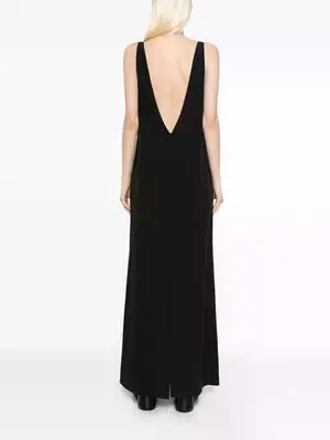 THE ROW V-neck Slip Dress With Front Slit