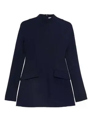 Sportmax Pockets High-neck Mini Dress - Blue