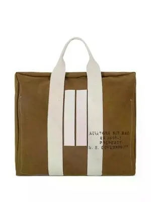 FORTELA Cotton Aviator Tote - Brown