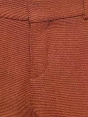 Chloé Burnt Sienna Wool Straight-leg Trousers