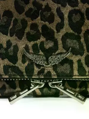 Zadig&Voltaire Nano Rock Leopard-effect Shoulder Bag - Grey