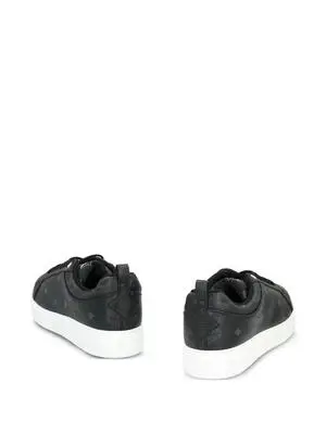 Mcm Visetos Logo Print Lace-up Sneakers